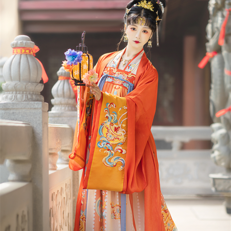 Chinese Folk Dance Costumes Women Traditional Hanfu Fairy Outfit
